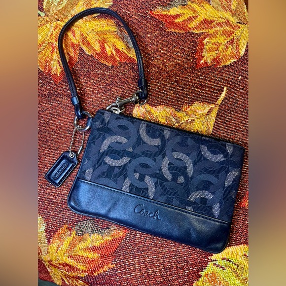 Coach | Bags | Coach Logo Shimmer Glitter Sparkle Wristlet | Poshmark